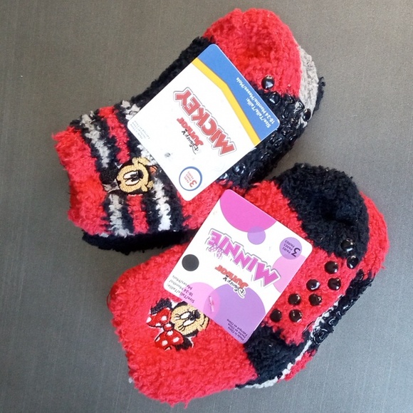 Disney | Accessories | Disney Junior Baby Mickey And Minnie Mouse Socks ...